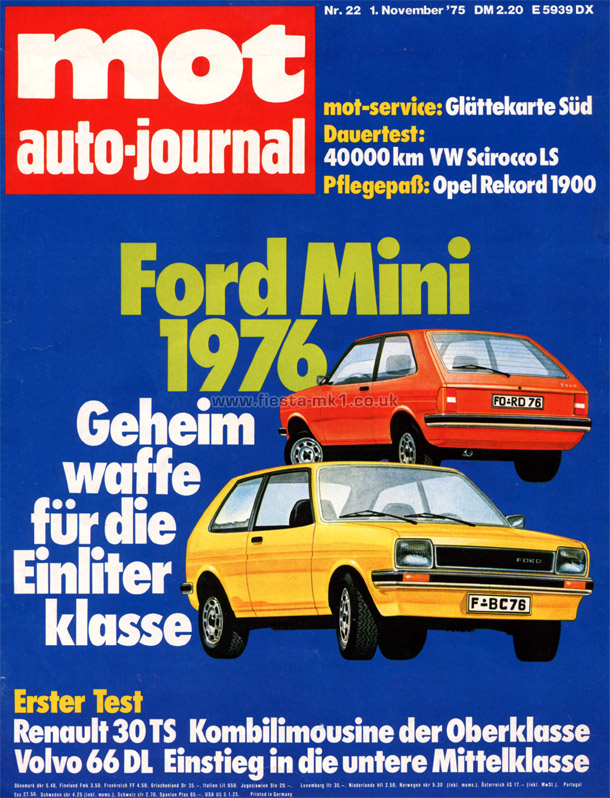 Ford Fiesta MK1 » Magazine Articles DE » MOT Auto-Journal » New Car ...