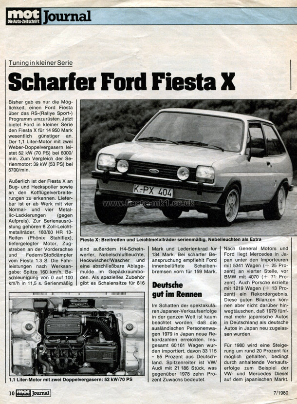 Ford Fiesta MK1 » Magazine Articles DE » MOT Die Auto-Zeitschrift » New ...