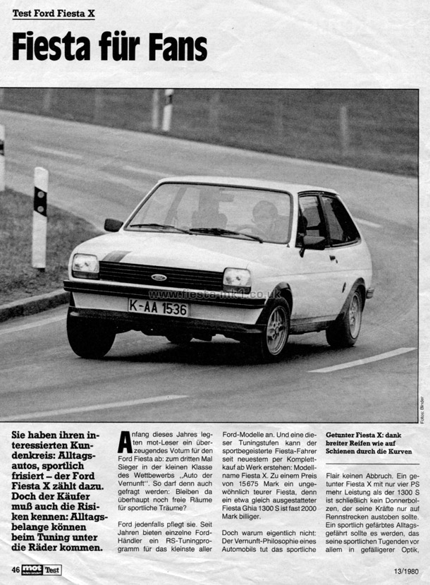 Ford Fiesta MK1 » Magazine Articles DE » MOT Die Auto-Zeitschrift ...