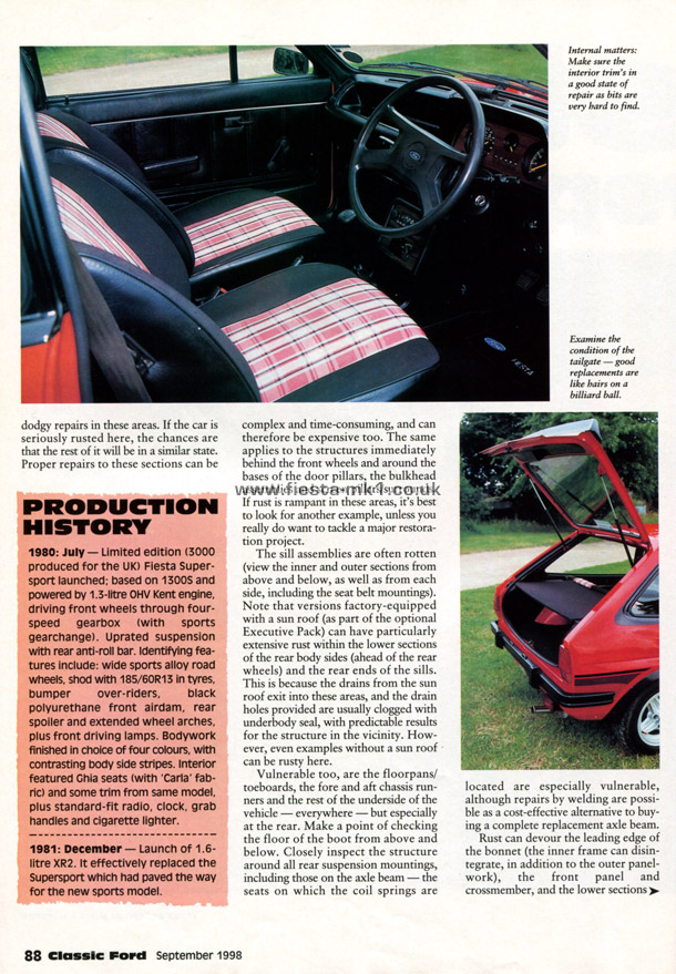 Ford Fiesta MK1 » Magazine Articles UK » Classic Ford » Buyers Guide ...