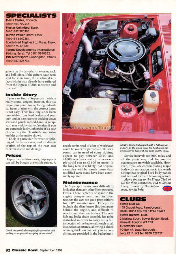 Ford Fiesta MK1 » Magazine Articles UK » Classic Ford » Buyers Guide ...