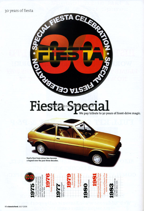 Ford Fiesta MK1 » Magazine Articles UK » Classic Ford » Special: 30 ...