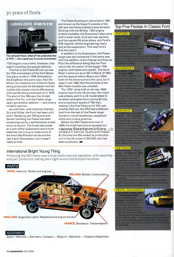 Ford Fiesta MK1 » Magazine Articles UK » Classic Ford » Special: 30 ...