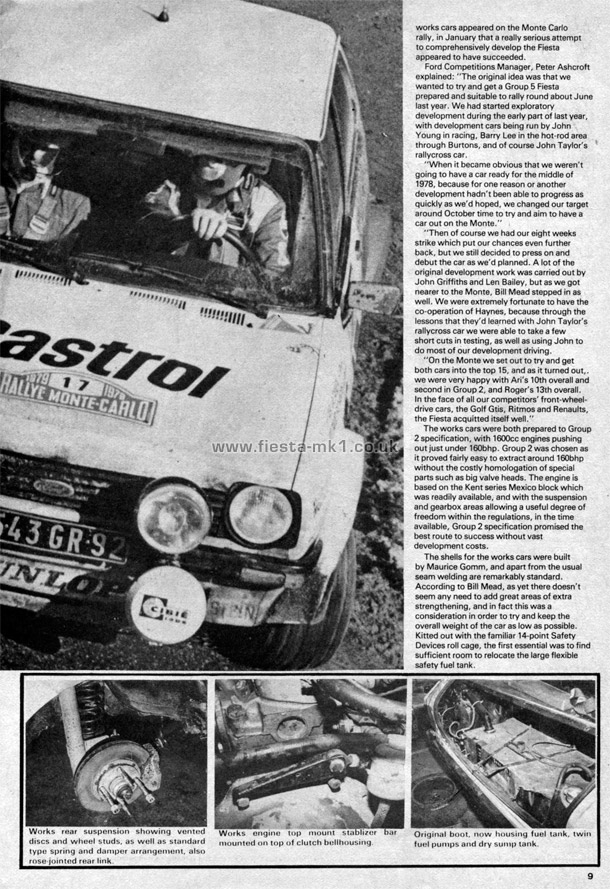 Ford Fiesta MK1 » Magazine Articles UK » Rally Sport » Technical ...